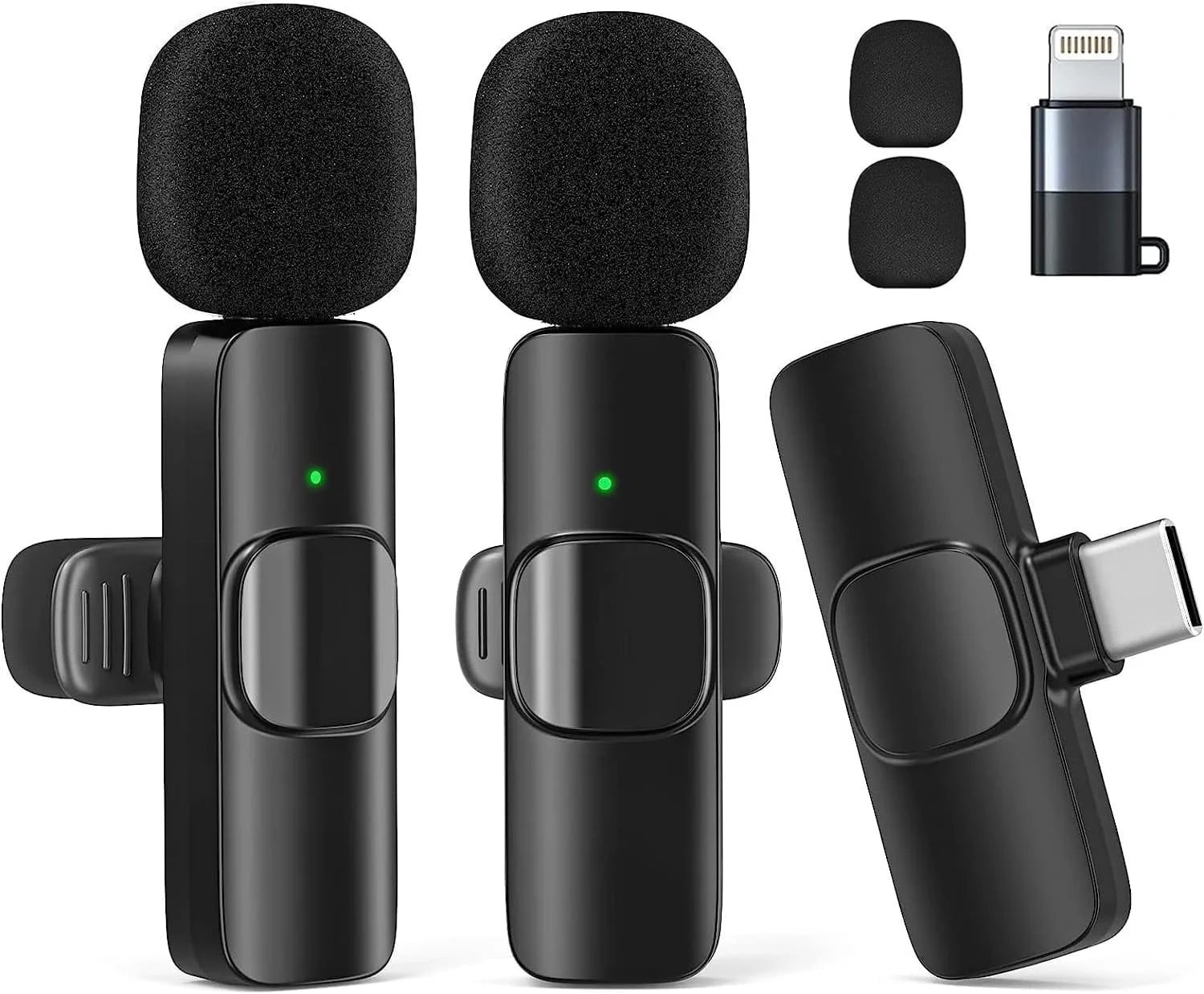 Wireless Lavalier Microphone for Iphone/Android/Ipad/Laptop, Mini Micr ...