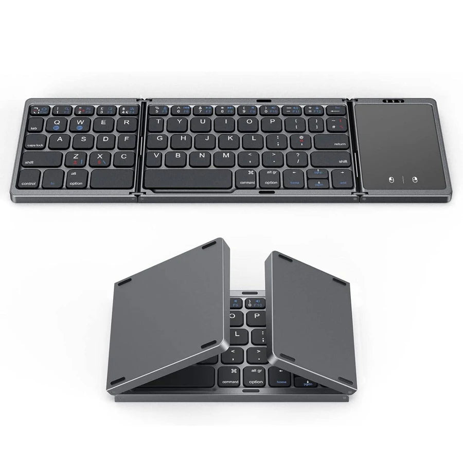 Foldable Keyboard Russian with Touchpad Portable Mini Bluetooth Wirele ...