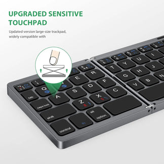 Foldable Keyboard Russian with Touchpad Portable Mini Bluetooth Wirele ...